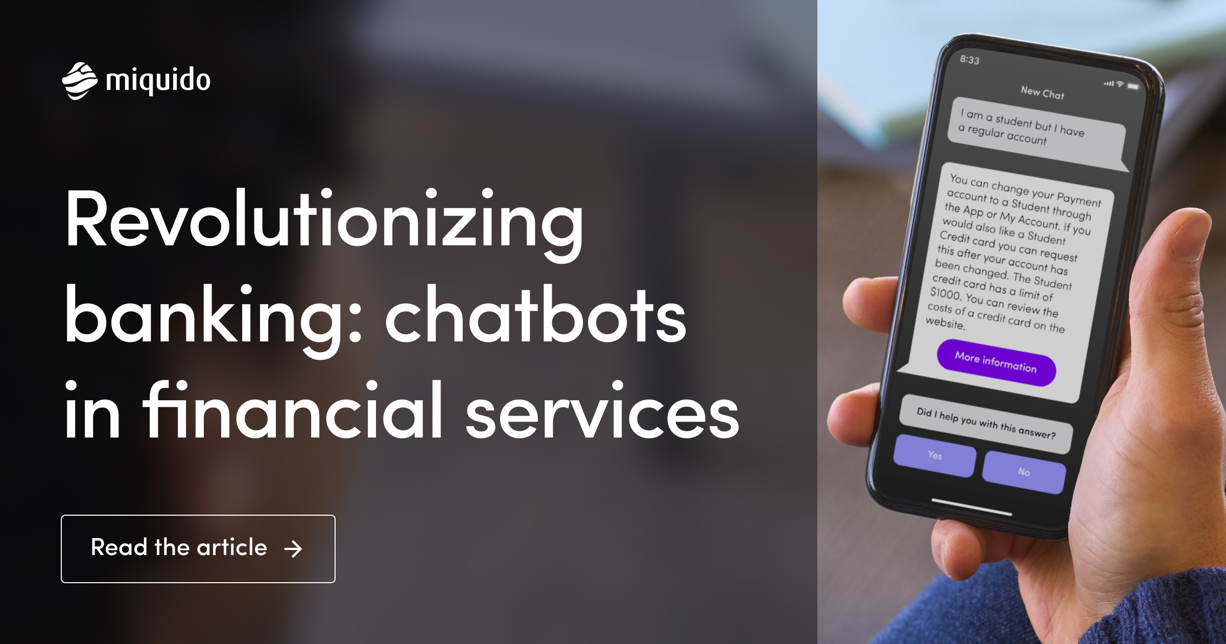 Chatbots in Financial Services & Banking | Blog Miquido